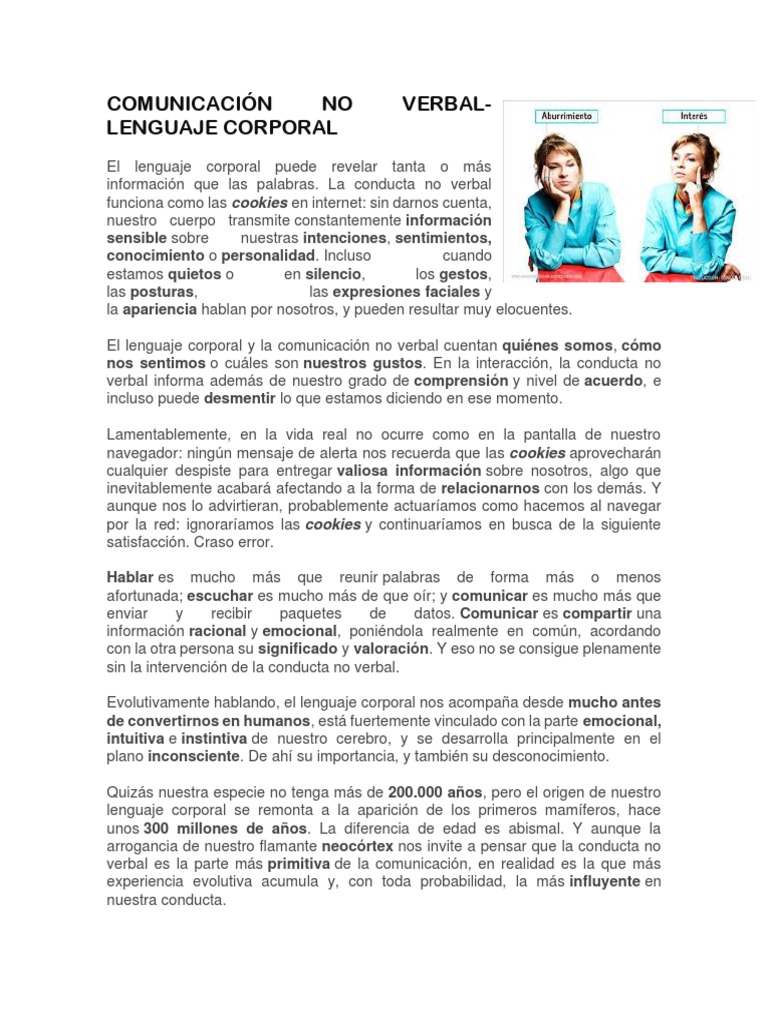 Act.3 Comunicación No Verbal | PDF | Comunicación | Comunicación no verbal