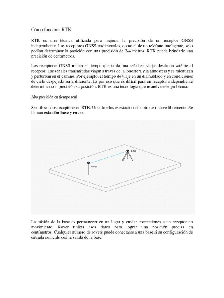 Cómo Funciona RTK | PDF | Ingeniería en telecomunicaciones | Telecomunicaciones