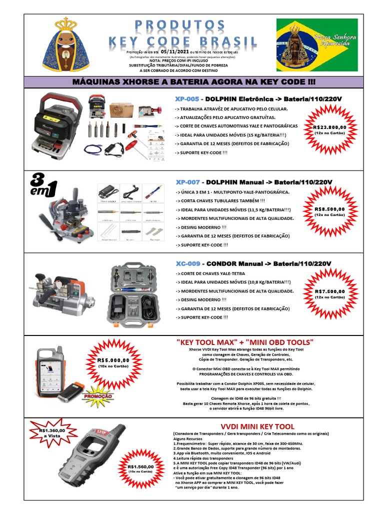 KEYCODE Tab de Venda Chaves Controles OUTUBRO 2021 | PDF | Indústria ...