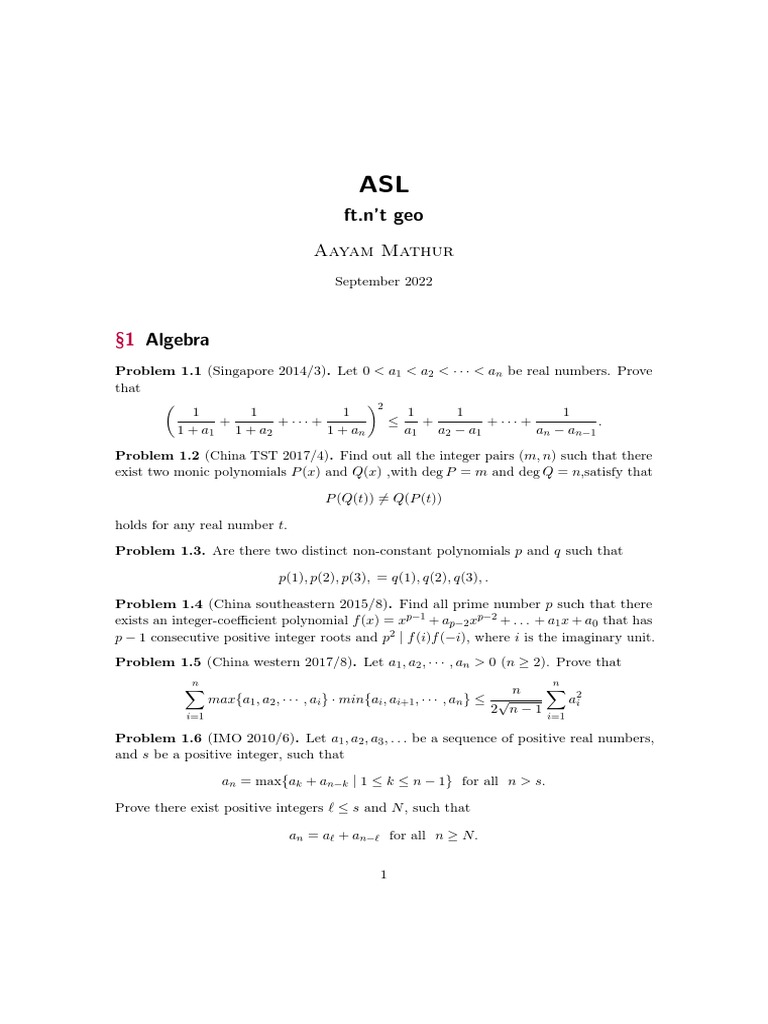 Advanced Math Olympiad Problems | PDF | Vertex (Graph Theory ...