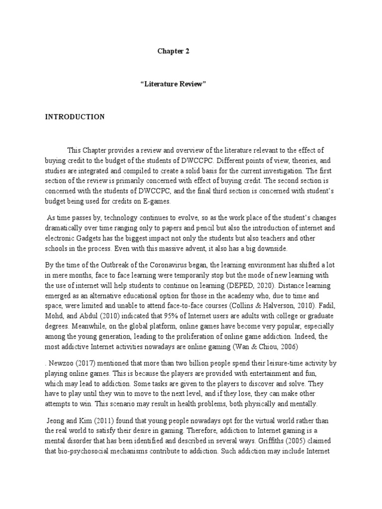 Chapter 2 Literature | PDF | Adolescence | Internet