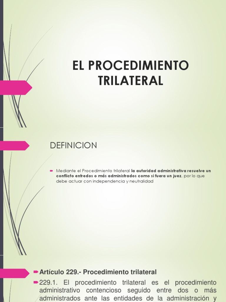 El Procedimiento Trilateral | PDF | Apelación | Mandato