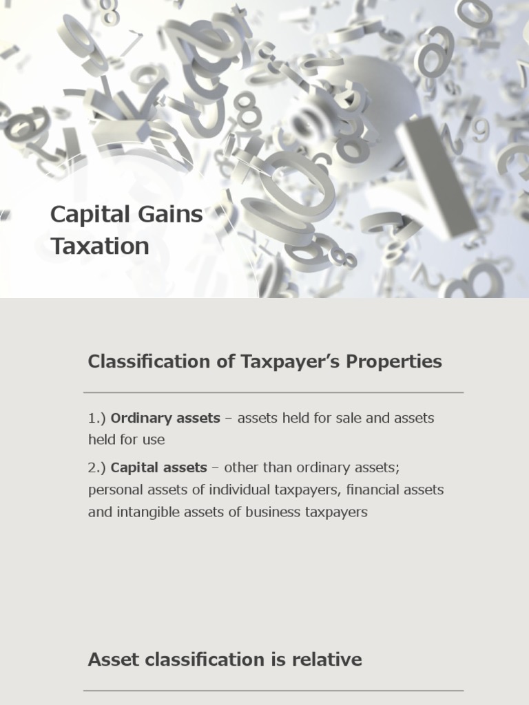 Capital Gains Taxation | PDF | Capital Gains Tax | Taxes