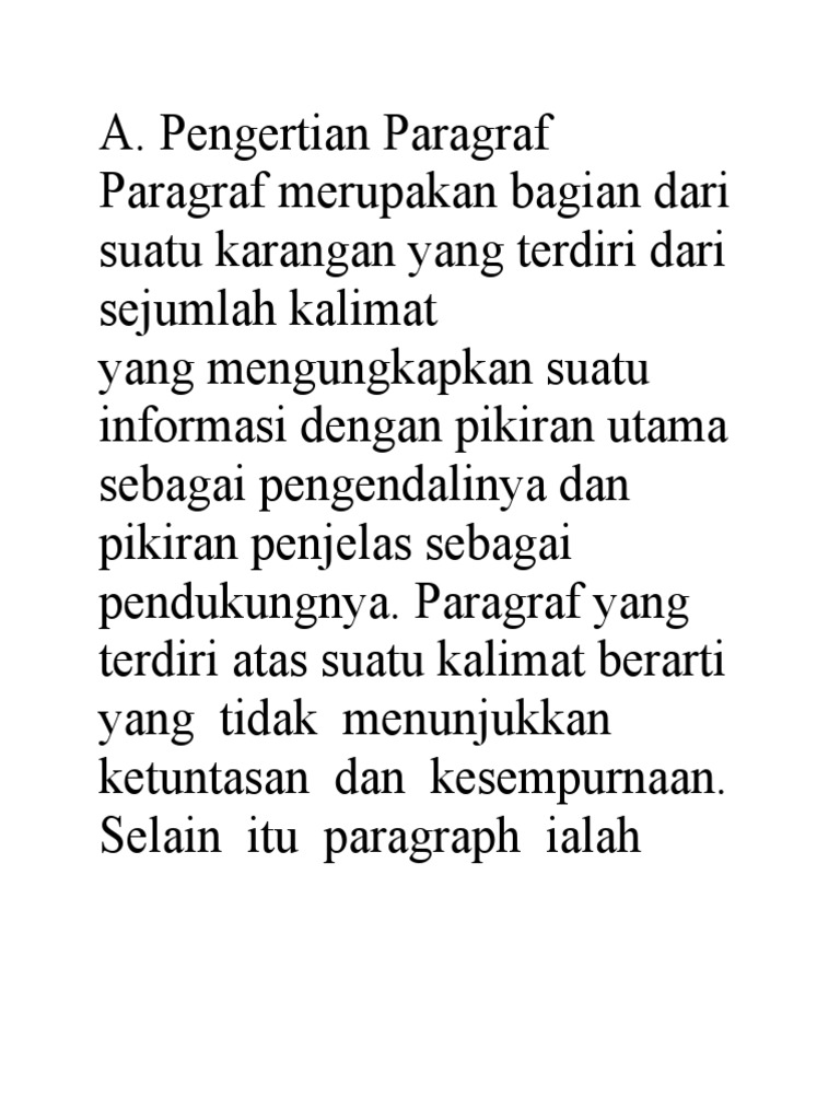 Panduan Dasar Paragraf | PDF