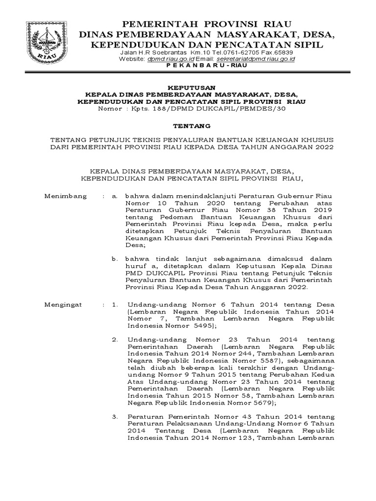 SK Juknis (Final) | PDF