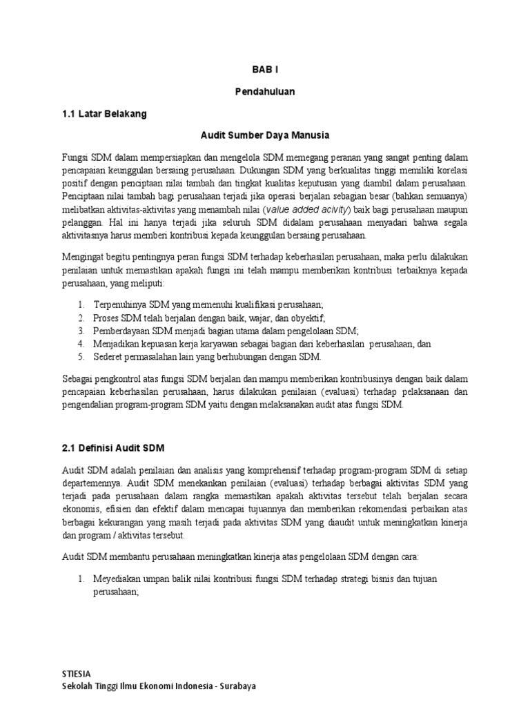 Audit Sumber Daya Manusia | PDF Audit Sumber Daya Manusia | PDF