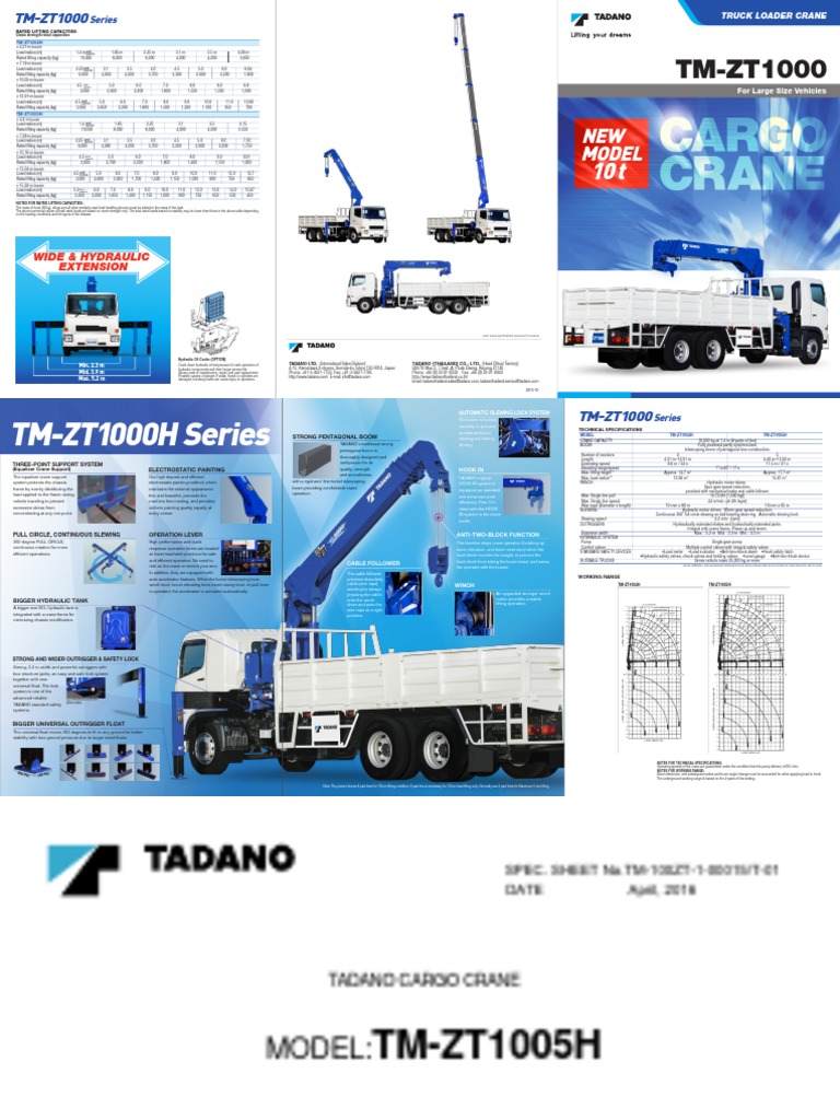 Tadano | PDF | Crane (Machine) | Machines