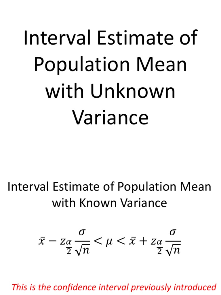 Confidence Intervals for Population Means | PDF | Standard Deviation ...