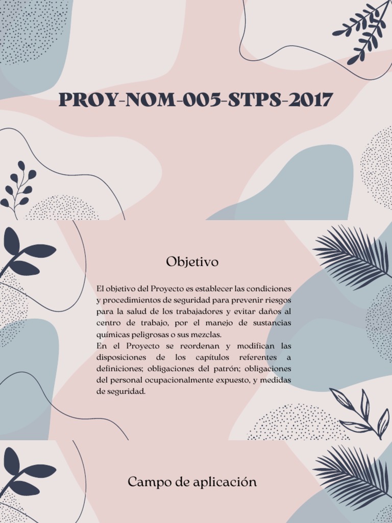 Presentación Proy-Nom-005-Stps-2017 | PDF | Medición | Metrología