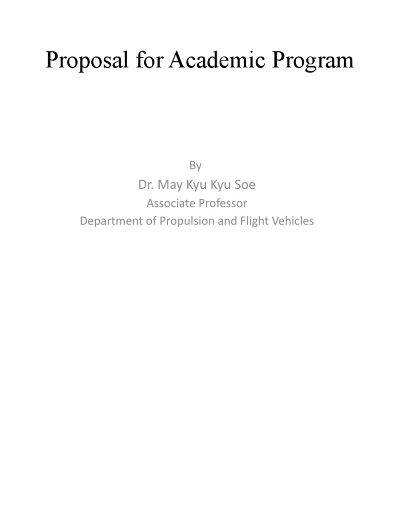 Proposal For Academic Program | PDF | Computers