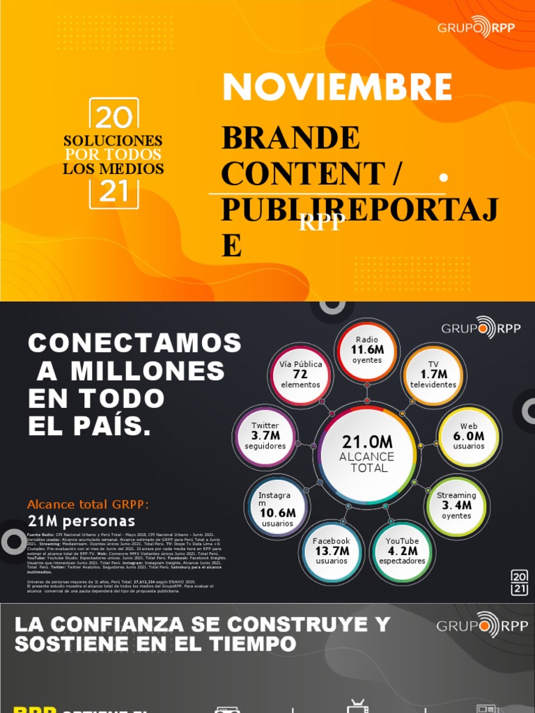 Packs Branded Content o Publireportaje RPP NOVIEMBRE | PDF | Medios de comunicación en masa ...