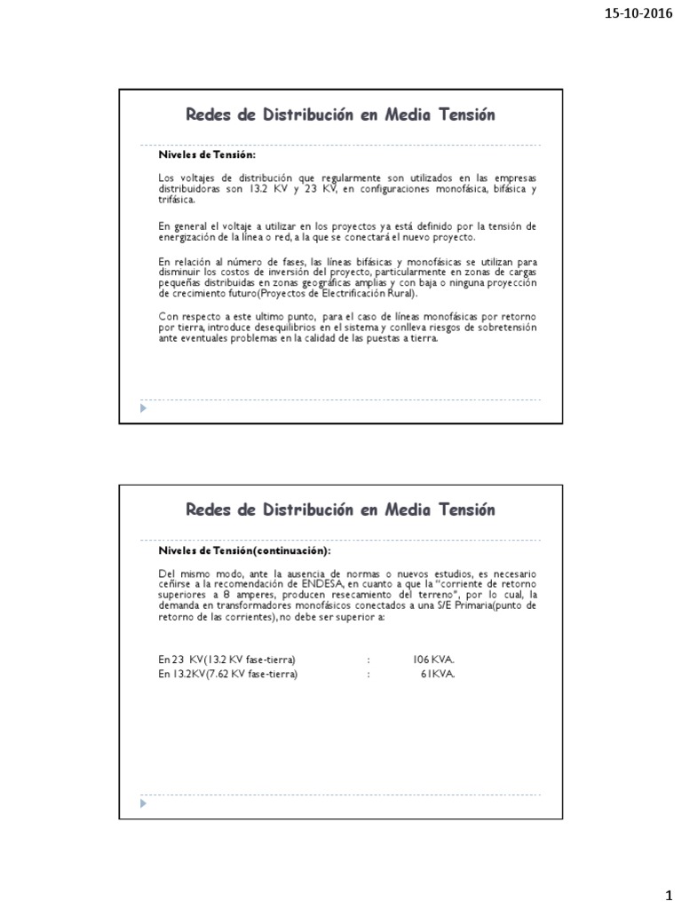 Unidad II - Redes de Distribución - Primarias - Secundarias | PDF ...