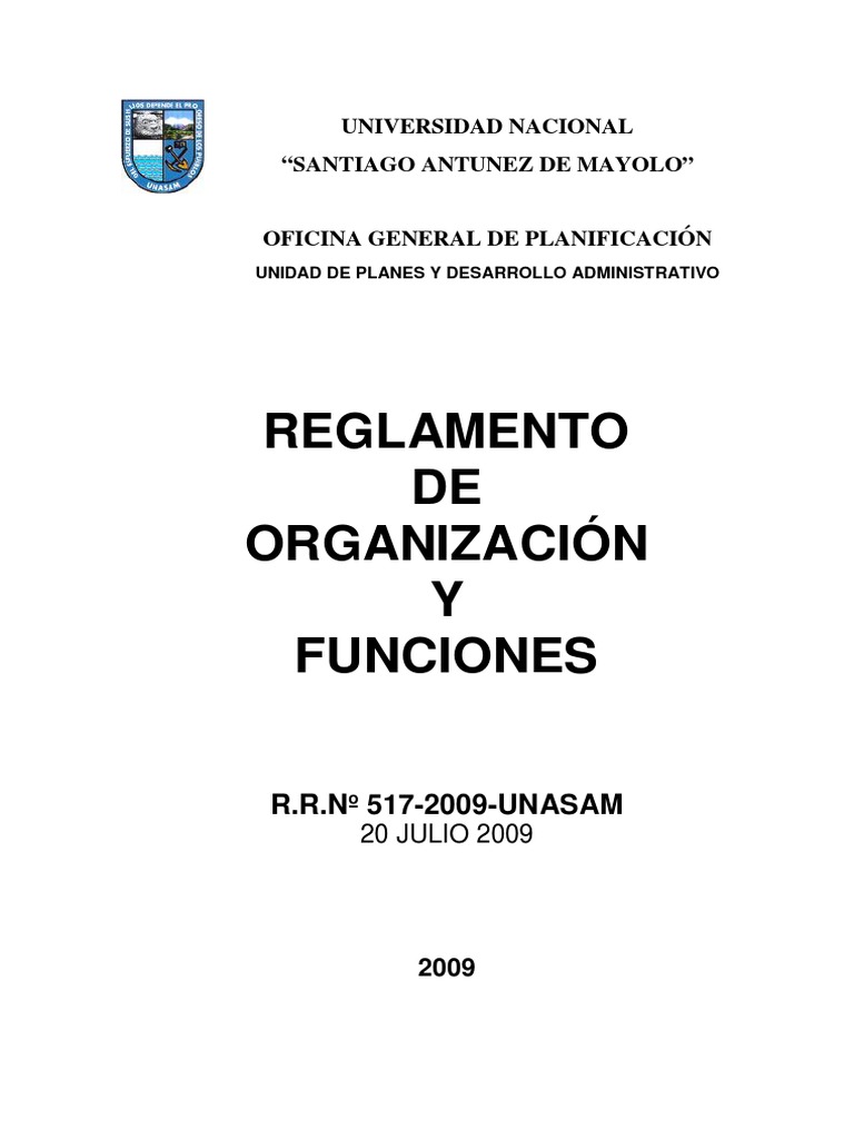 PLAN 10403 Reglamento de Organización y Funciones (ROF) 2012 2013 | Descargar gratis PDF ...