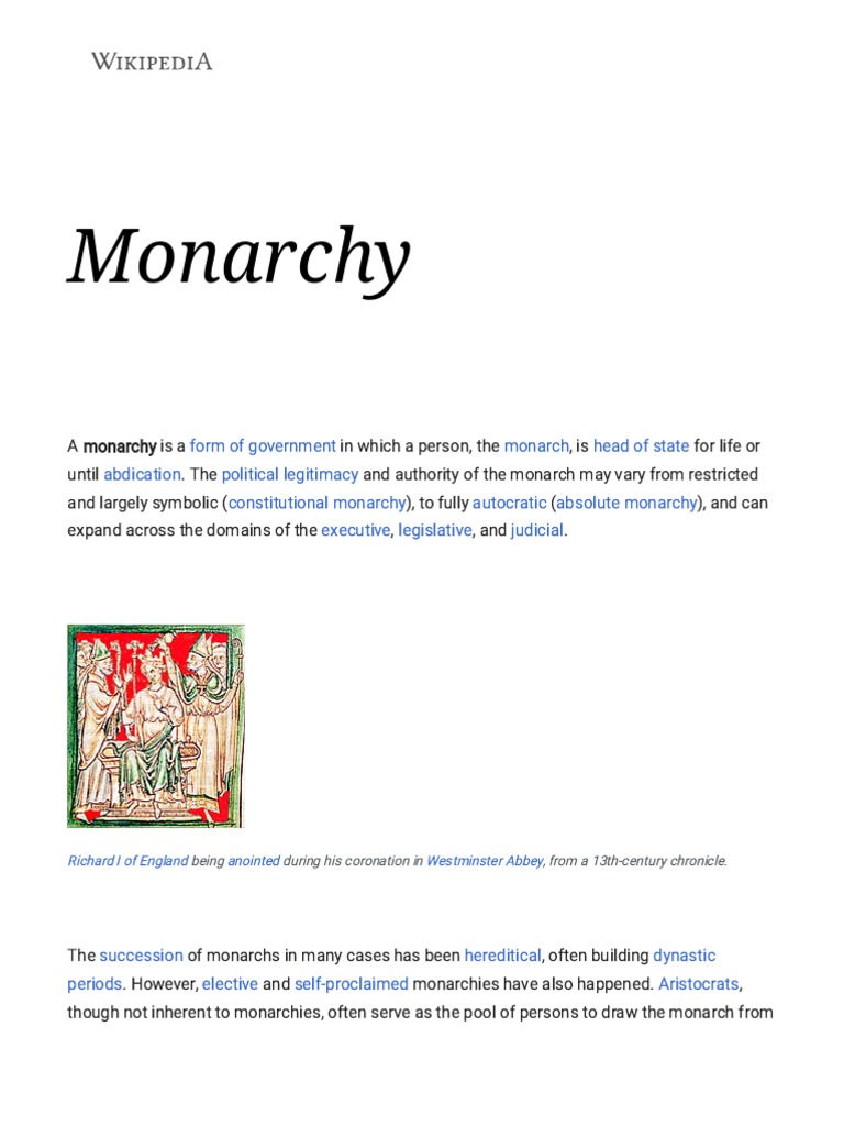 An Overview of Monarchies: Their History, Characteristics, Succession ...
