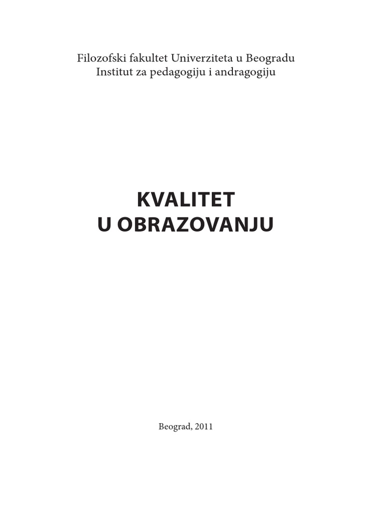 2011 IPA Zbornik Kvalitet U Obrazovanju - Split-And-Merged | PDF