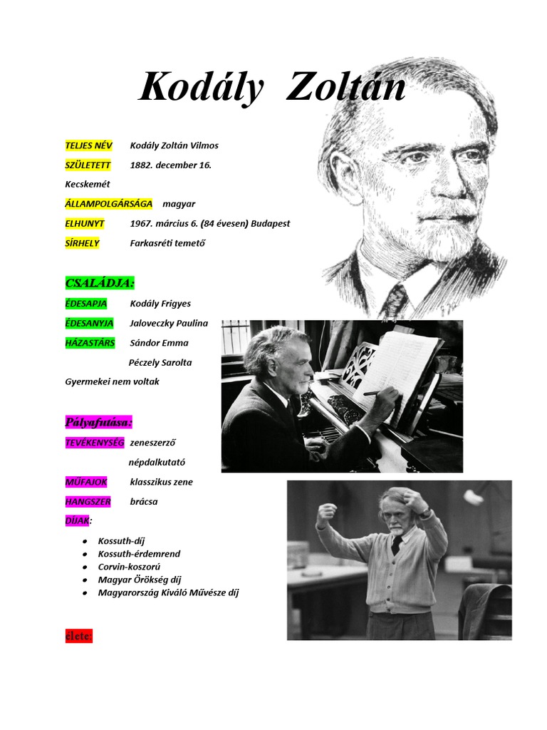 Kodály Zoltán PPT | PDF