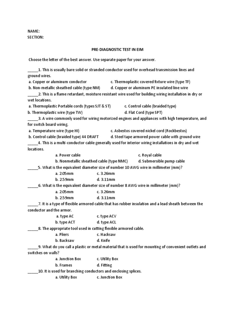 Eim Diagnostic1 | PDF | Electrical Wiring | Wire