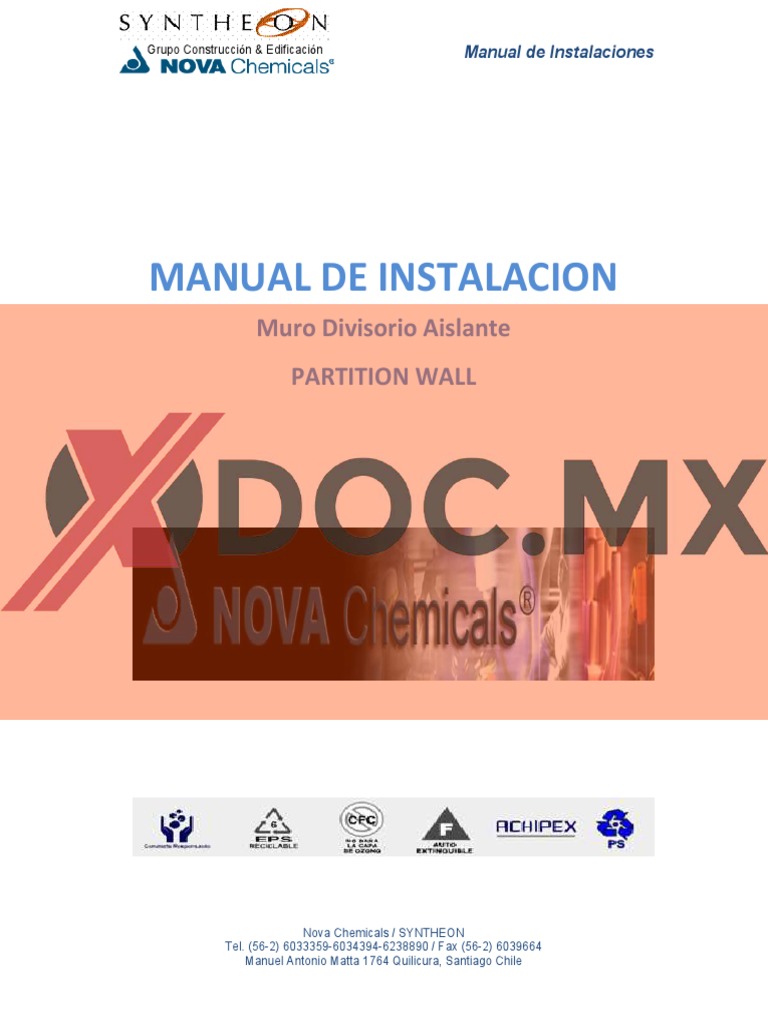 Xdoc - MX Manual de Instalacion | Descargar gratis PDF | Aislamiento térmico | Yeso
