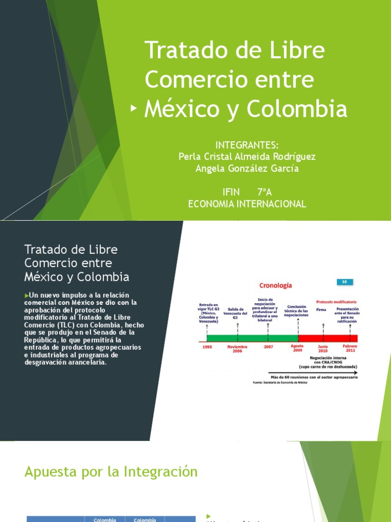 Tratado de Libre Comercio Entre México y Colombia | PDF