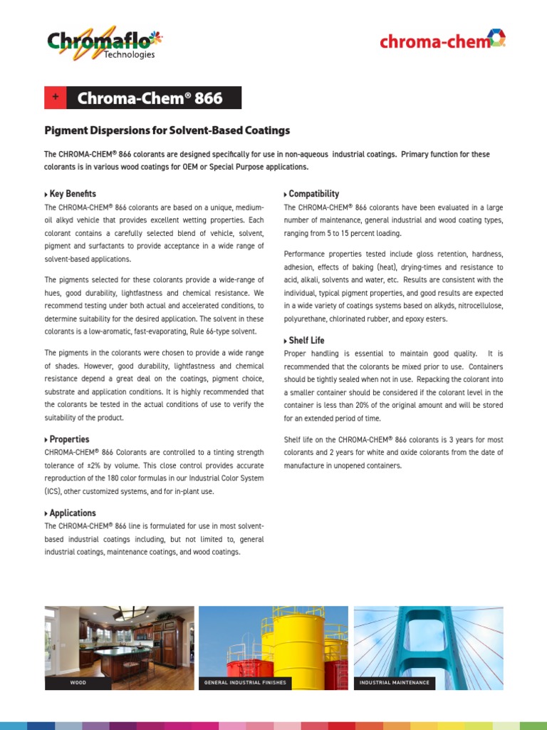 Chromaflo Technologies Chroma Chem 866 Product Sheet Rev 01 20 ...