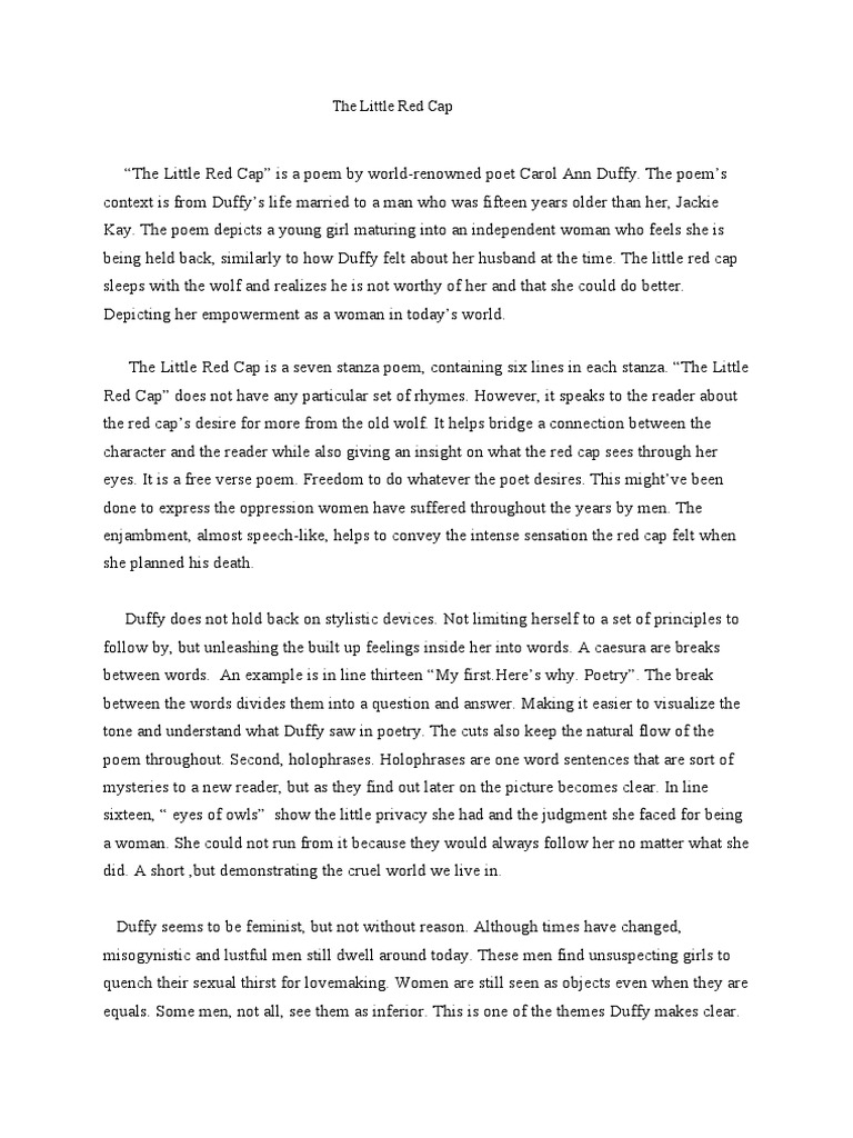 The Little Red Cap | PDF | Poetry