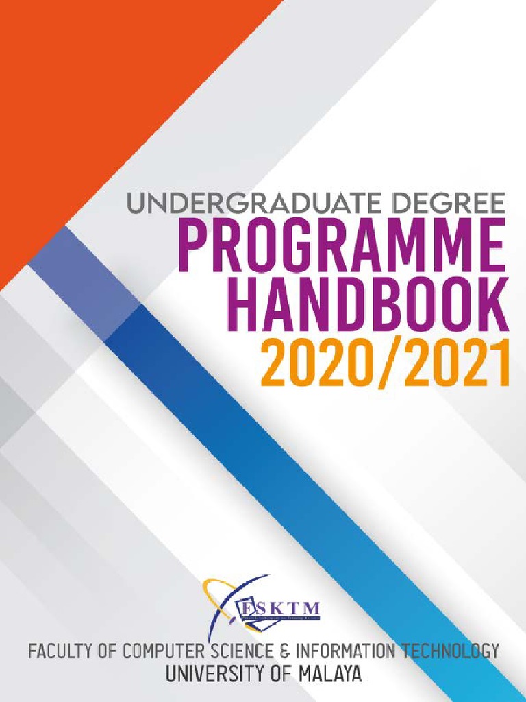 FSKTM UM - Undergraduate Degree Programme Handbook 2020-2021 | PDF | Computer Science | Bachelor ...