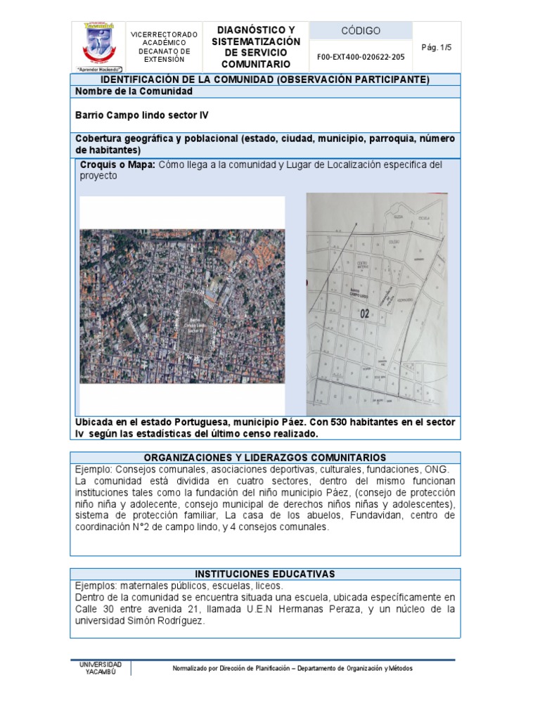 Diagnostico Comunitario 1 | PDF
