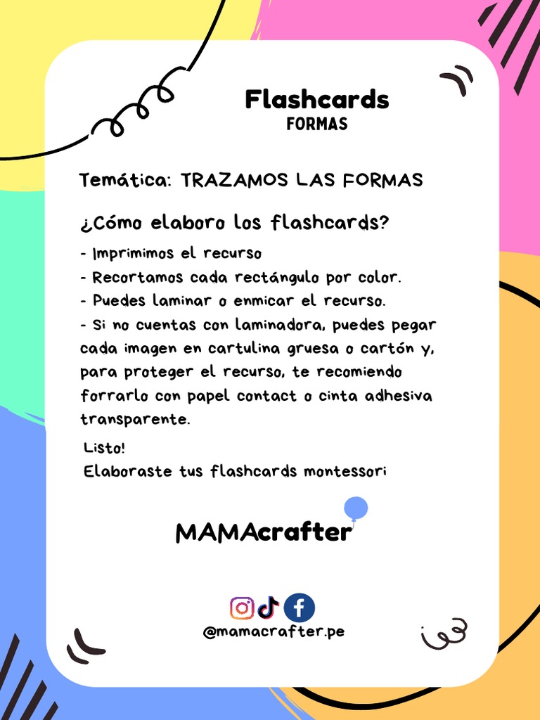 Tracemos Las Formas - Flashcards | PDF | Hogar, jardinería y bricolaje