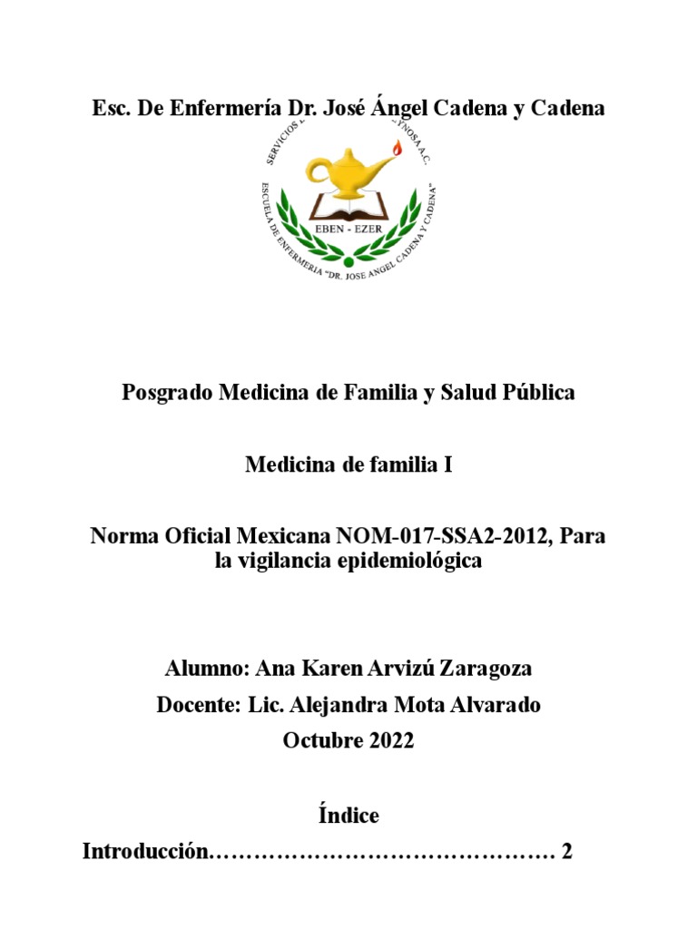 Norma 017 2022 | PDF | Vigilancia | Epidemiología