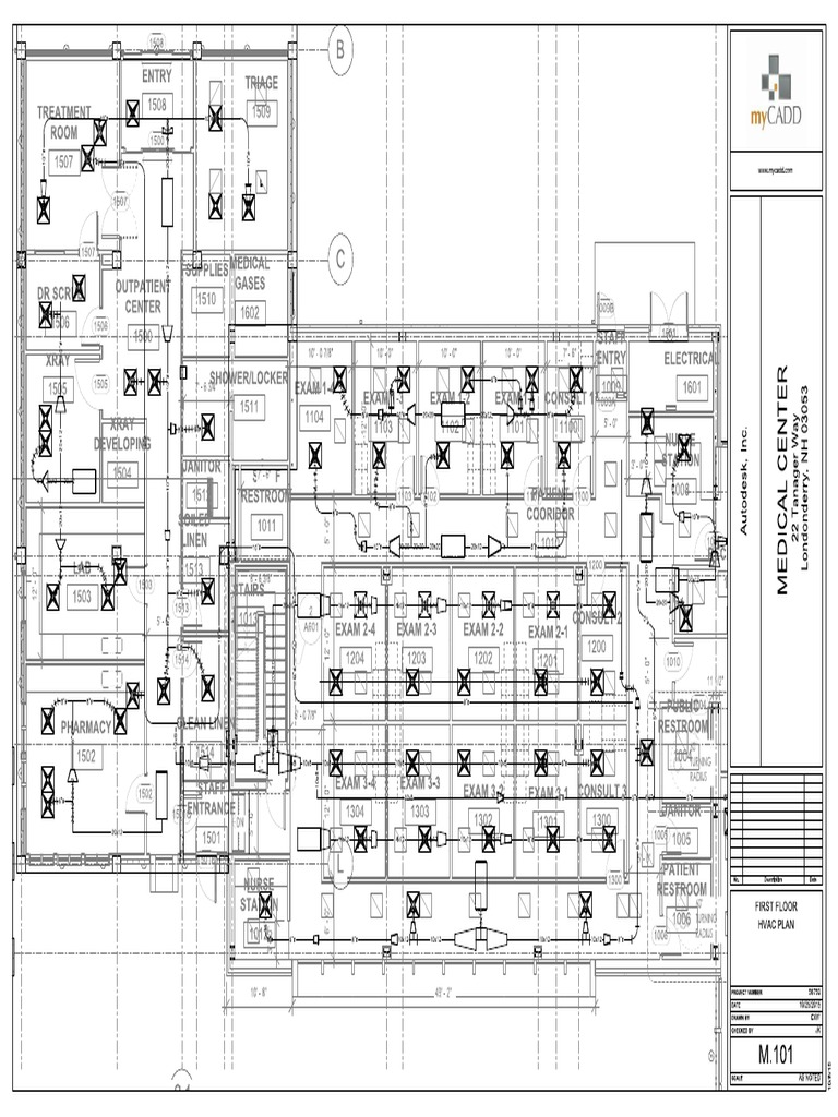 M.101 - First Floor HVAC Plan | PDF