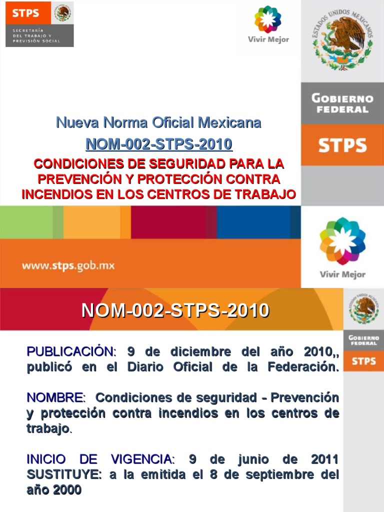 Presentacion NOM 002 STPS 2010 | PDF | Incendios | Química