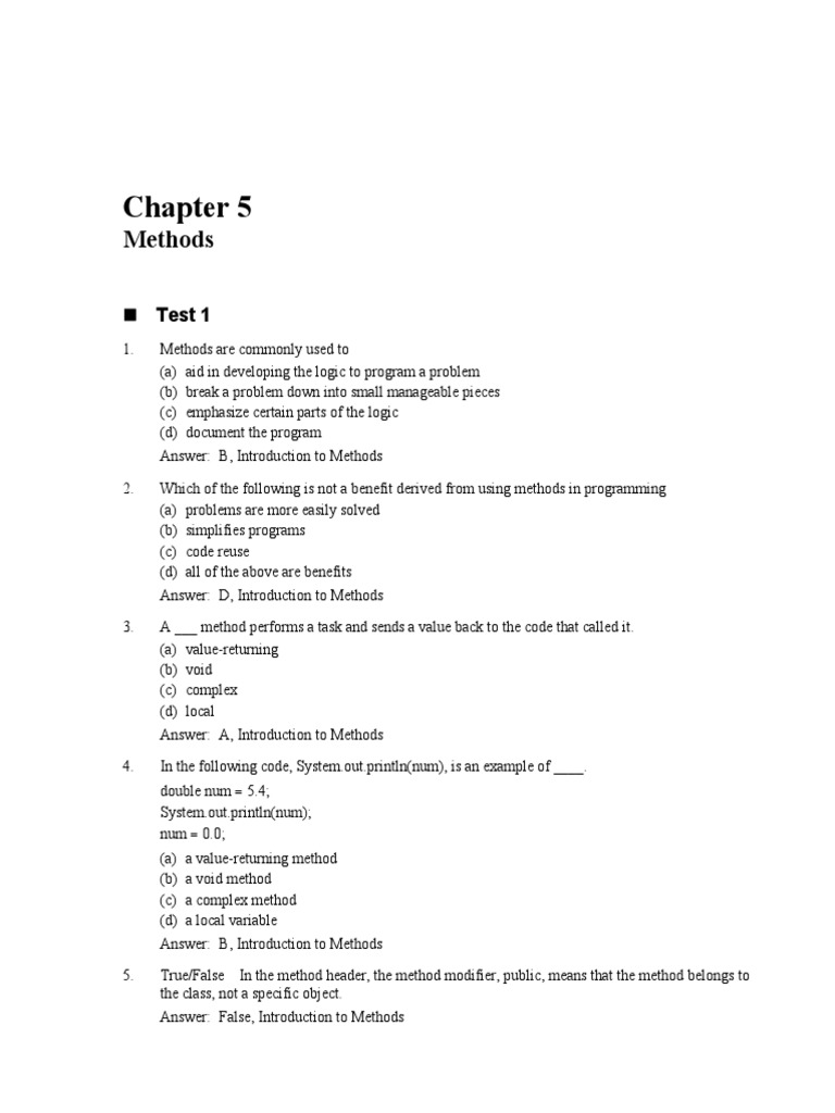 Ch05 Test1 Pdf Parameter Computer Programming Method Computer Programming 