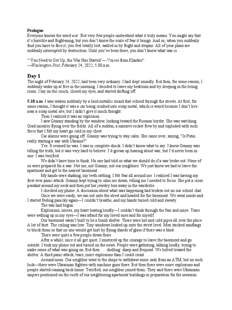 You Don't Know What War Is Excerpt | PDF