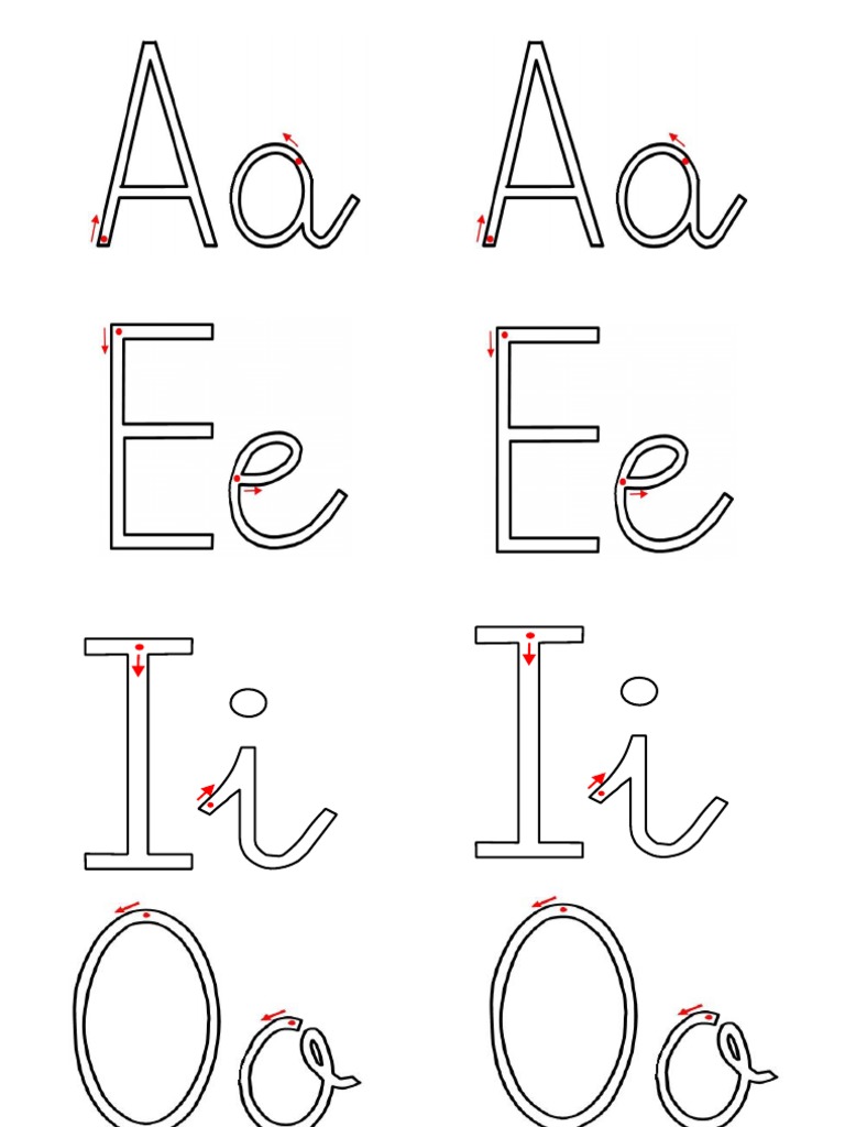 Trazos de Las Vocales | PDF