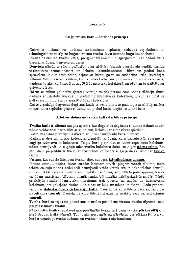 Lekcija 3 Kuģu Tvaika Katli Darbības Princips | PDF