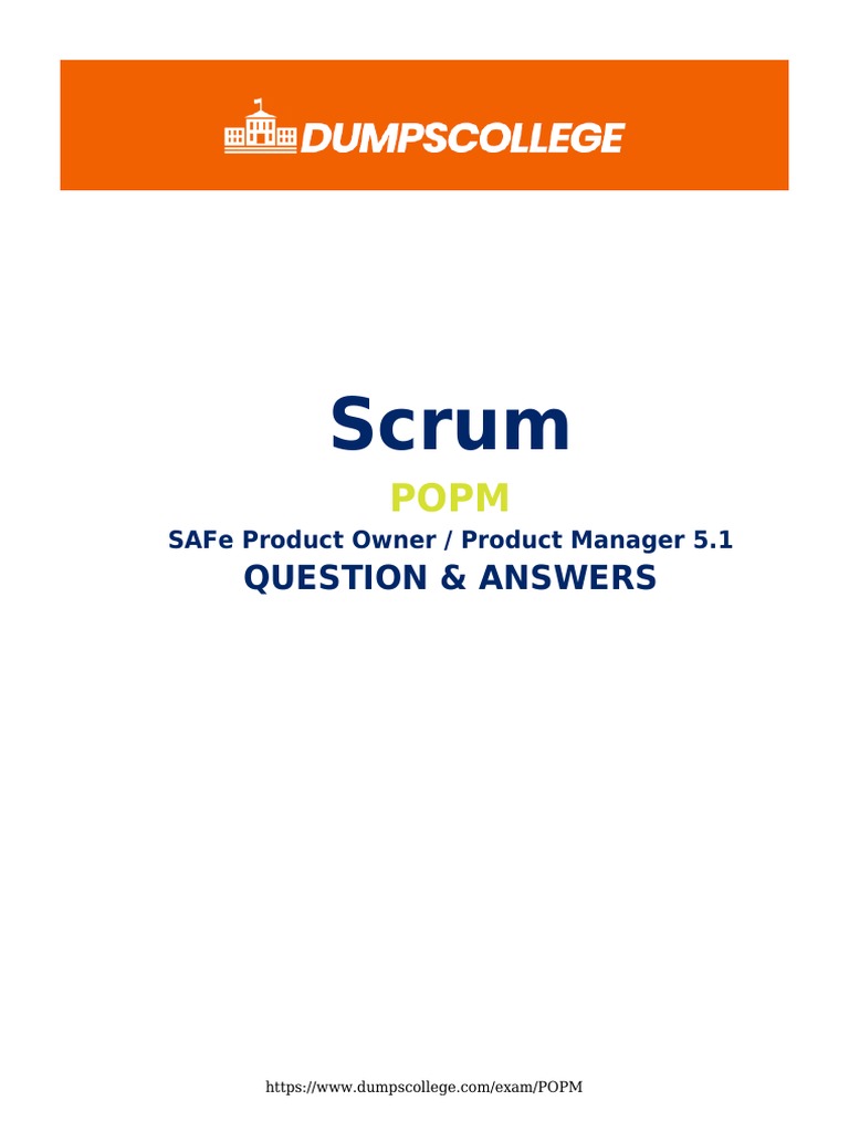 POPM Dumps For Success | PDF | Scrum (Software Development) | Business
