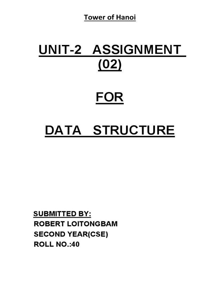 Tower Of Hanoi C Program Assignment Pdf Mathematical Logic Computing