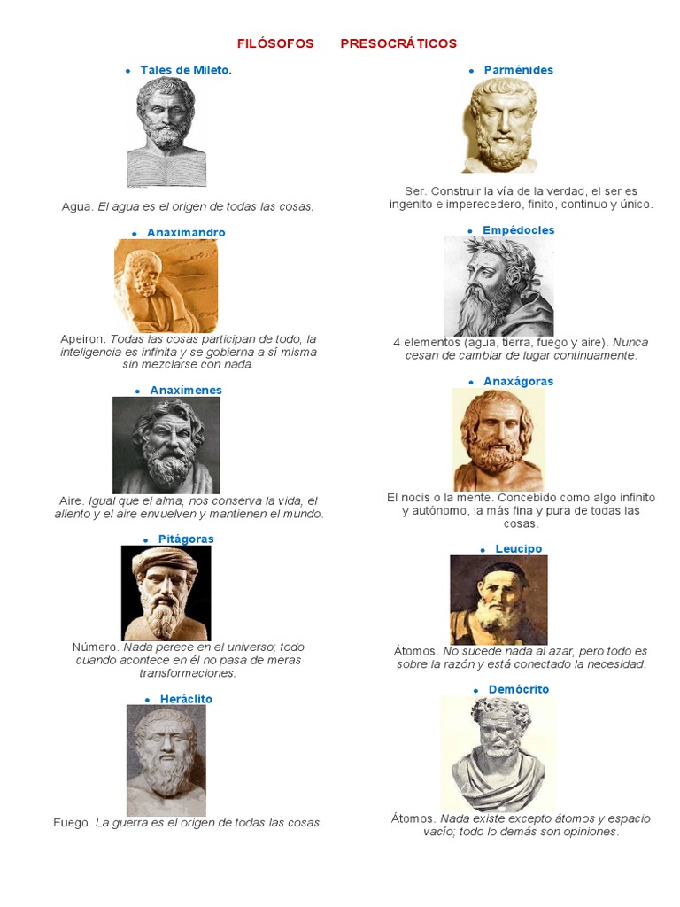 Filósofos Presocráticos | PDF