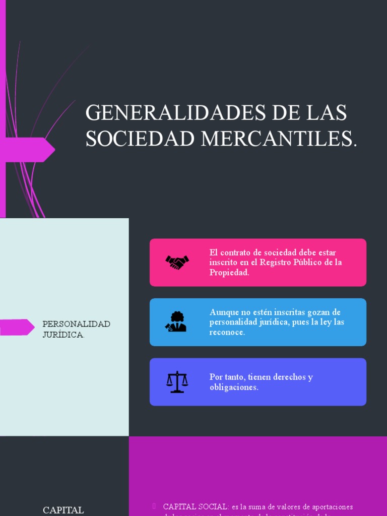 6.-Generalidades de Las Sociedades Mercantiles | PDF | Sociedad de responsabilidad limitada ...