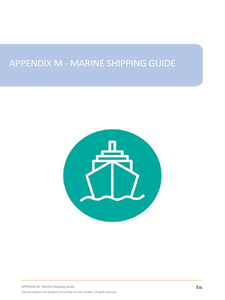 APPENDIX M - Marine Shipping Guide - Feb - 22 | PDF | Dangerous Goods ...