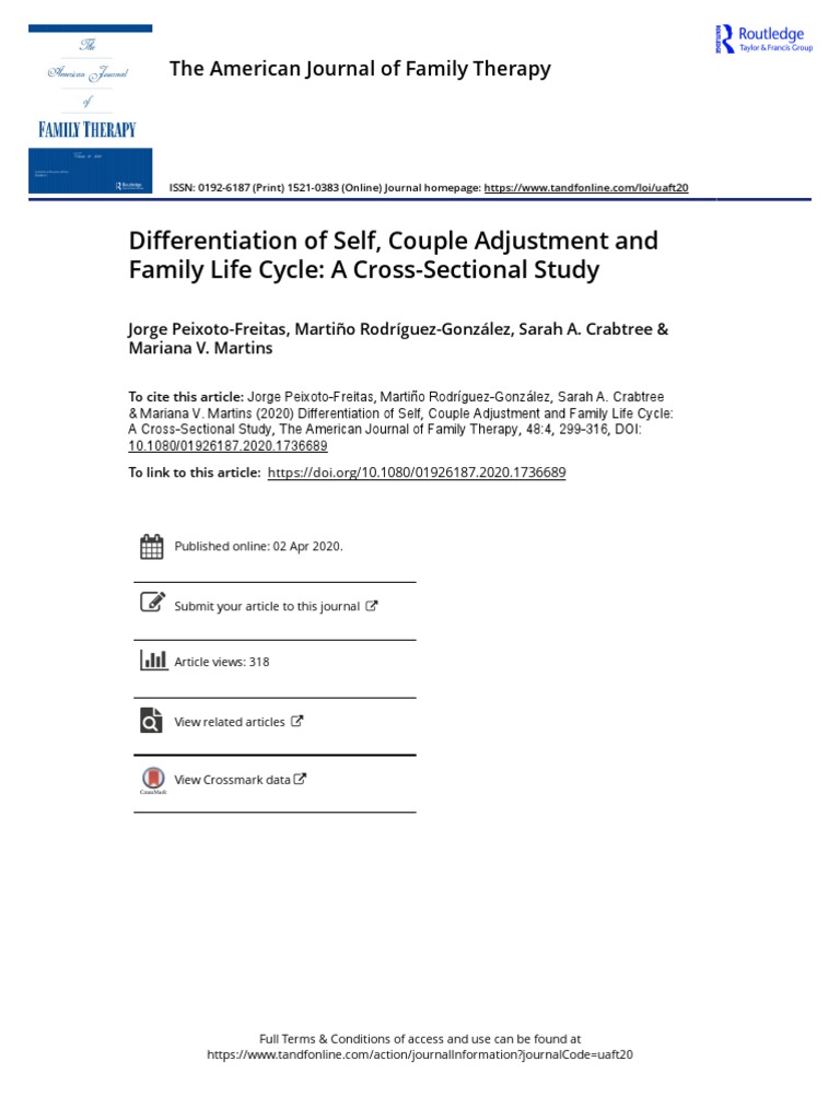 Differentiation of Self Couple Adjustment and Family Life Cycle A Cross ...