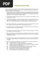 Master Standing Order For Ship's Captain | PDF | Ships | Shipping