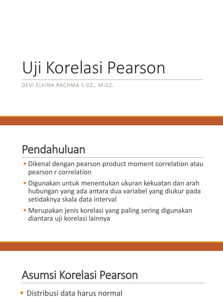 Uji Korelasi Pearson | PDF