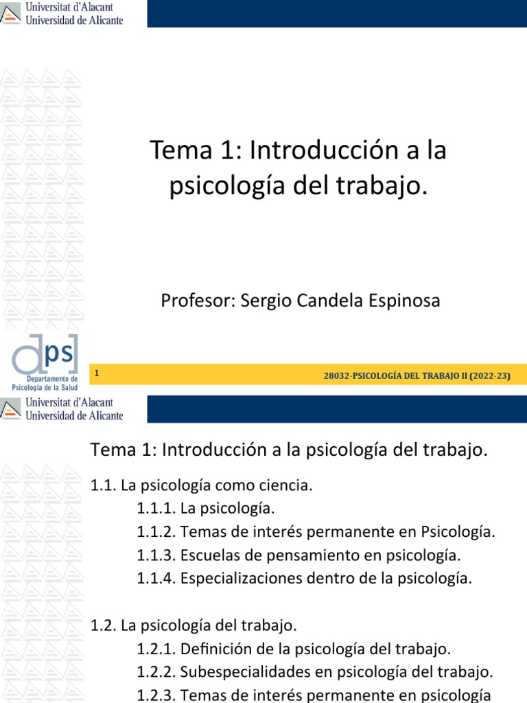 Introducción a la psicología del trabajo: temas fundamentales y campos de actuación | PDF ...