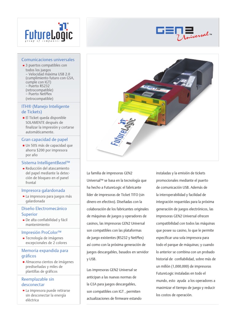 GAM GEN2universal SPA | PDF | Impresora (Computación) | USB