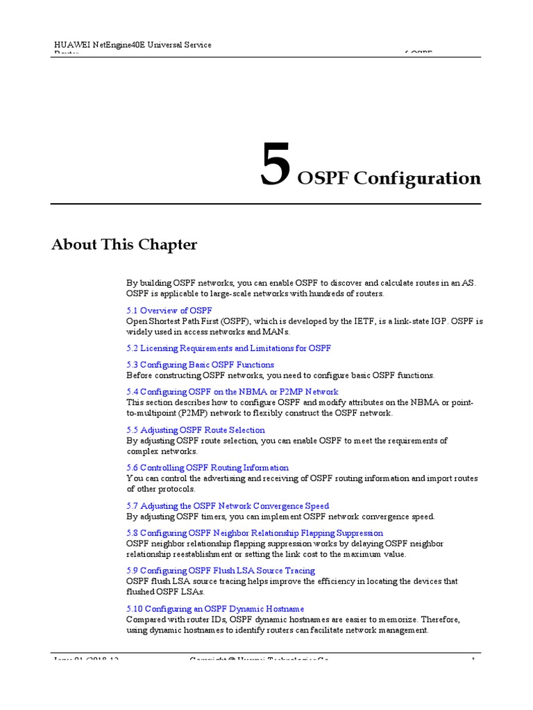 01-05 OSPF Configuration | PDF | Routing | Computer Network