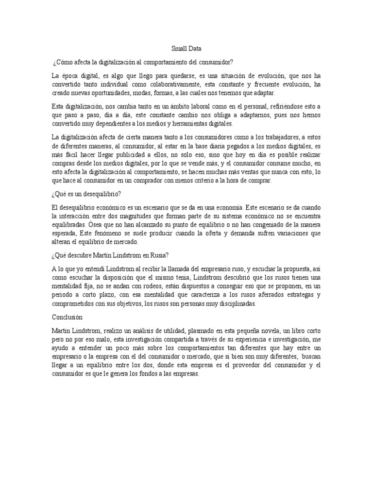 Small Data Descargar Gratis Pdf Los Consumidores Mercado Economía