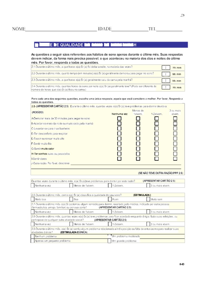 PSQI Abcdpdf PDF para Word | PDF