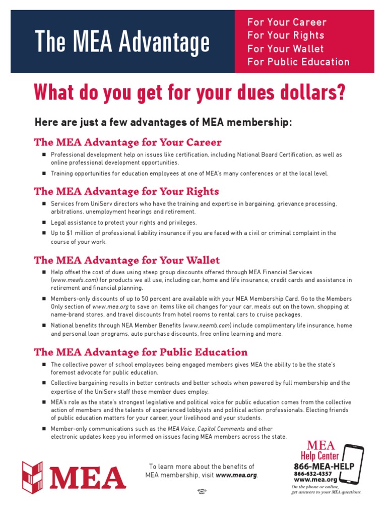 Mea Member Benefits | PDF | Employment | Liability Insurance