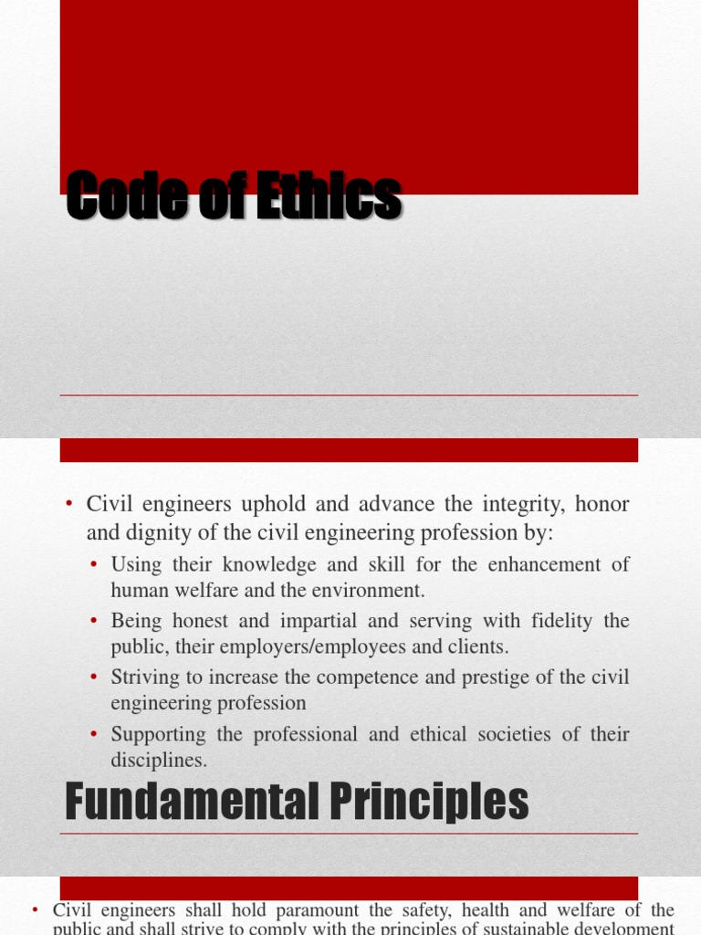 CE356 - Code of Ethics | Download Free PDF | Engineer | Employment